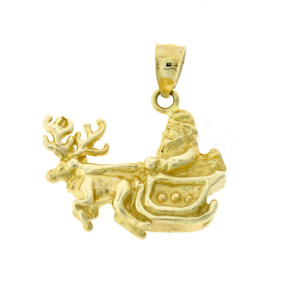 14K GOLD CHRISTMAS CHARM, PENDANT - SANTA CLAUS #5487
