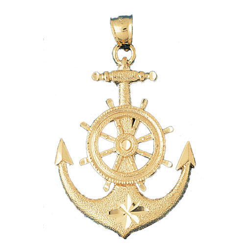 Golden-Charms.com: 14K GOLD NAUTICAL CHARM - ANCHOR #1092